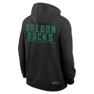 Nike Oregon Sideline Dri-fit College Full-zip Hoodie - Black