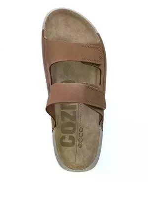 Ecco Cozmo Leather Double-strap Slides