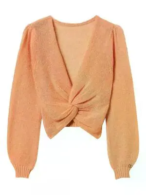 TWINSET Twist-detail Cropped Sweater