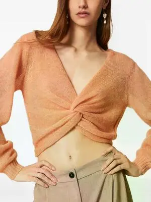 TWINSET Twist-detail Cropped Sweater