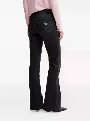 Emporio Armani Logo-embroidered Flared Jeans