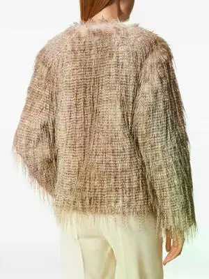 TWINSET Fringed Faux-fur Jacket