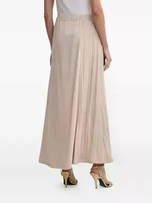 Liu Jo Pleated A-line Midi Skirt With Button Detailing