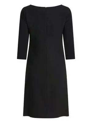 SEMPER Three-quarter Sleeve Boat-neck A-line Dress - Black