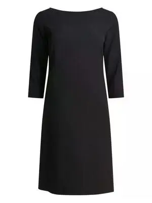 SEMPER Three-quarter Sleeve Boat-neck A-line Dress - Black