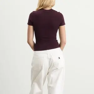 SKIMS Cotton Jersey T-shirt - Currant