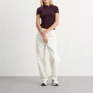 SKIMS Cotton Jersey T-shirt - Currant