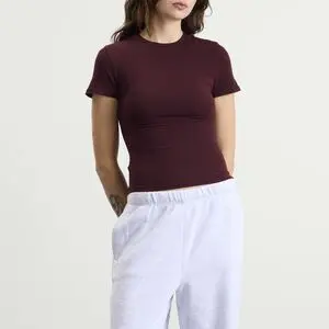SKIMS Cotton Jersey T-shirt - Currant