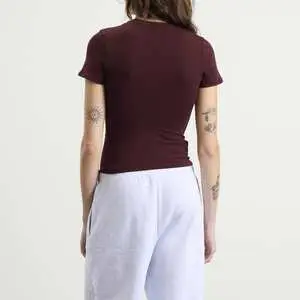 SKIMS Cotton Jersey T-shirt - Currant