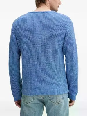 American Vintage Crashway Ribbed-knit Sweater With Logo Patch