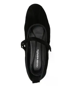 NICOLE SALDANA Sophie Suede Flats - Black