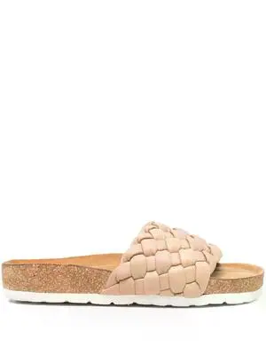 BUGATTI Woven Leather Flat Sandals