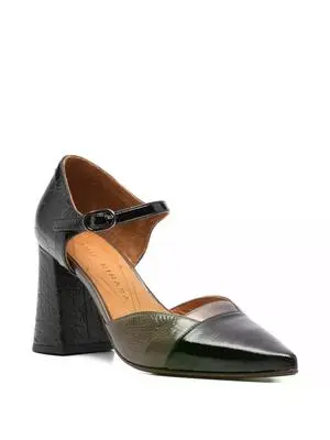 Chie Mihara 75mm Crocodile-effect Block-heel Pumps