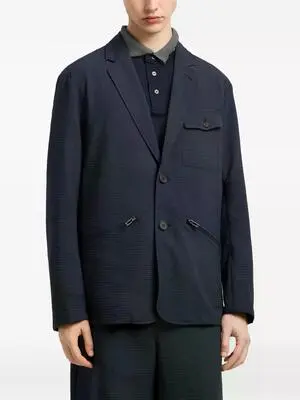 Emporio Armani Textured Zip-pockets Blazer