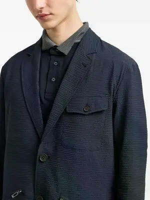 Emporio Armani Textured Zip-pockets Blazer