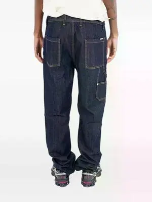 YES LONDON Contrast-stitching Cargo-pocket Jeans