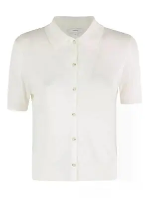 Vince Short-sleeve Button-down Cardigan