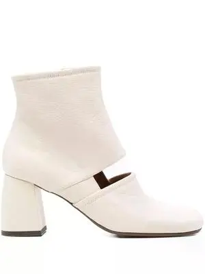 Chie Mihara 70mm Cut-out Block-heel Ankle Boots