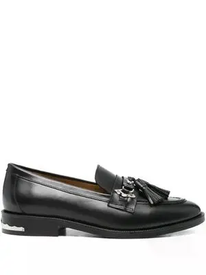 TOGA VIRILIS Tassel-embellished Metal-detail Loafers - Black