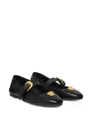Versace Medusa-buckle Ballerina Flats