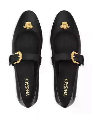 Versace Medusa-buckle Ballerina Flats