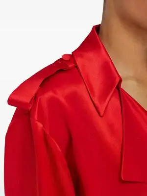 FERRAGAMO Belted Trench Coat - Red