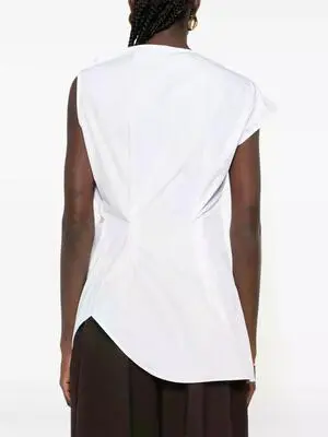 RÓHE Asymmetric Draped Top