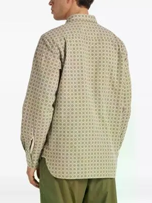 Universal Works Long-sleeve Geometric-print Shirt