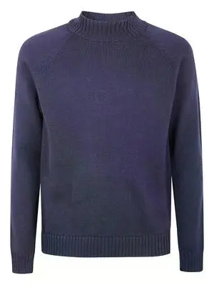 ZANONE Crew-neck Raglan-sleeves Sweater - Blue