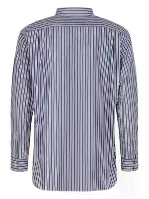 Comme Des Garçons Striped Patch-pocket Shirt
