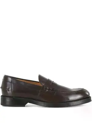 TOD'S Penny Leather Loafers - Brown