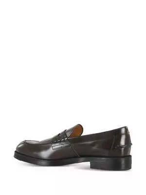 TOD'S Penny Leather Loafers - Brown