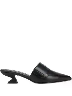 FERRAGAMO Pointed-toe Sculpted-heel Mules