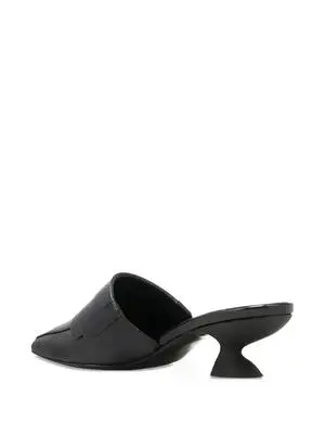 FERRAGAMO Pointed-toe Sculpted-heel Mules
