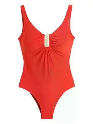 LYGIA & NANNY Clasp-detail One-piece Swimsuit - Red