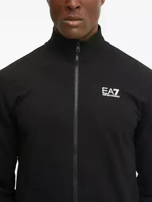 EA7 Logo-plaque Zip-up Sweatshirt - Black