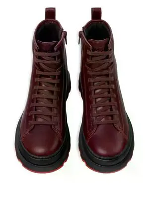 Camper Brutus Lace-up Combat Boots - Red