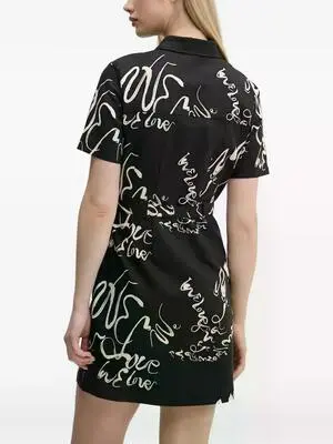 Desigual Script-print Shirt Dress