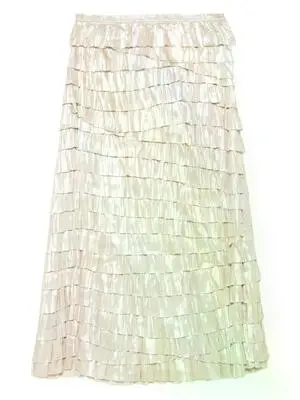 Ulla Johnson Metallic-effect Midi Skirt - Neutrals
