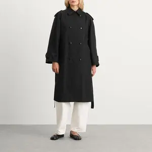 NOTHING WRITTEN Oversized Double-breasted Trench Coat