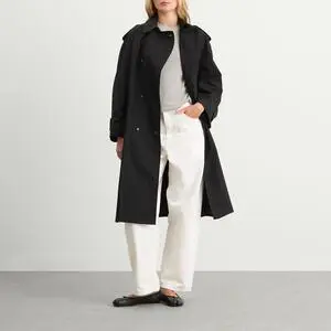NOTHING WRITTEN Oversized Double-breasted Trench Coat