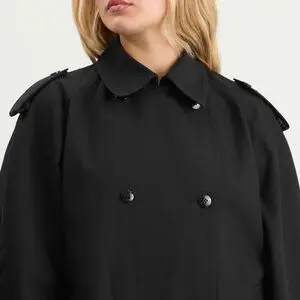 NOTHING WRITTEN Oversized Double-breasted Trench Coat