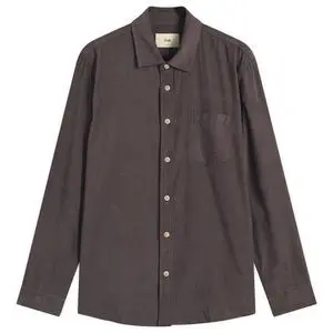 Folk Direction Babycord Shirt - Black Grape