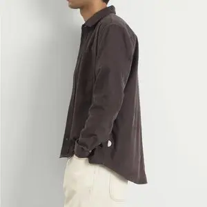Folk Direction Babycord Shirt - Black Grape