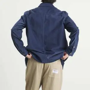 Folk Direction Babycord Shirt - Washed Ink