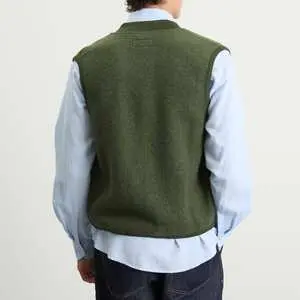Universal Works Wool Fleece Zip Waistcoat - Olive