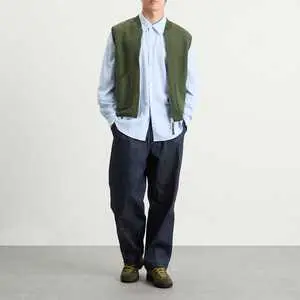 Universal Works Wool Fleece Zip Waistcoat - Olive