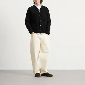 Universal Works Wool Fleece Cardigan - Black
