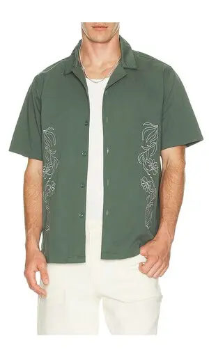 BOUND Floral Embroidery Shirt In . Also