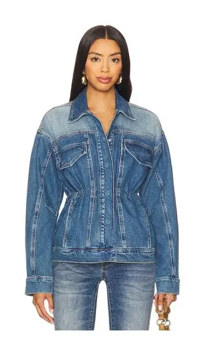 Good American Barrel Sleeve Denim Jacket